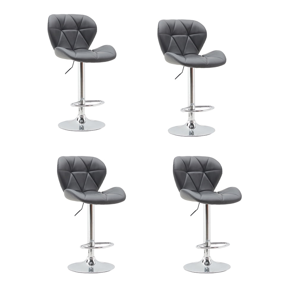 VIOLHEDO Modern Leather Swivel Bar Stool with Adjustable Height ...