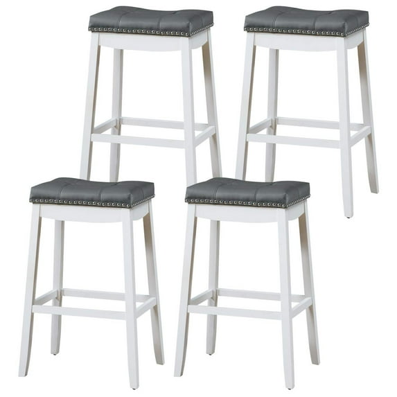 Bar Stools Set of 4 for Kitchen Counter, 29 Inch Backless Height with ...
