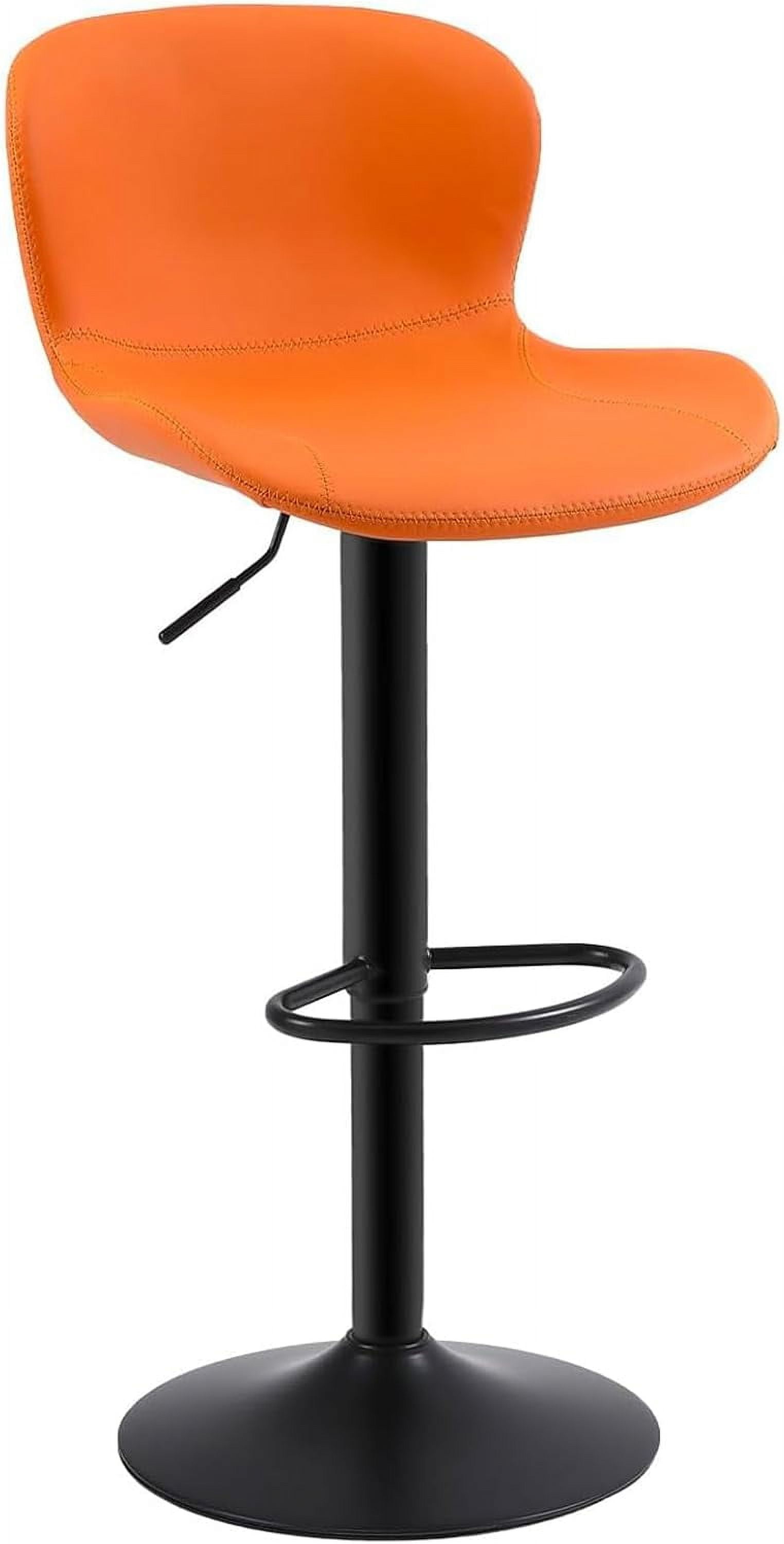 Bar Stools Set of 1, PU Leather Counter Height Barstools with Back, Height Adjustable Swivel Bar ...