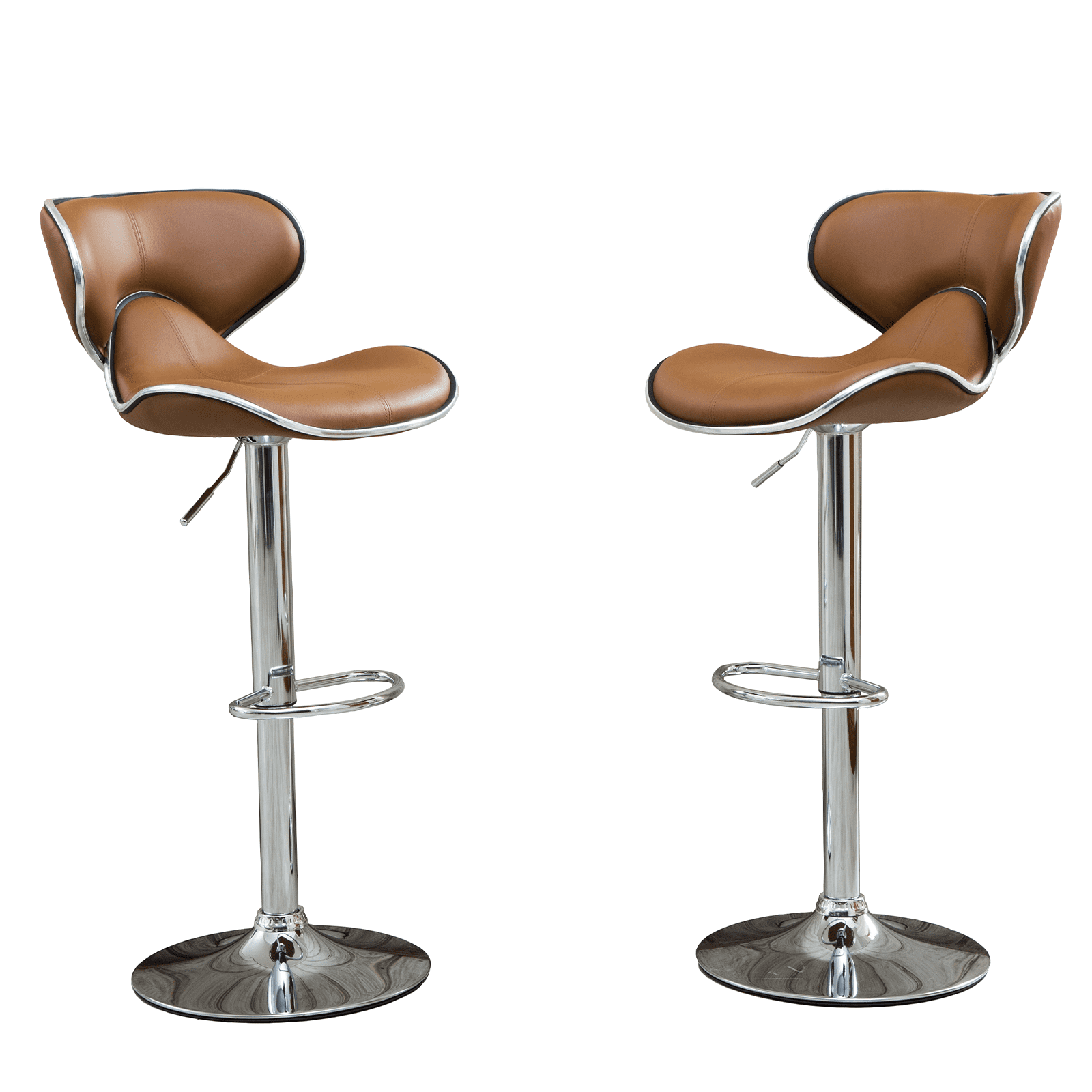 Bar Stools Set of 2,Counter Height Adjustable Bar Stool with Backrest ...