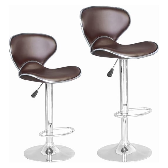 Bar Stools Set of 2, Counter Height Adjustable Bar Stools with Back Bar ...