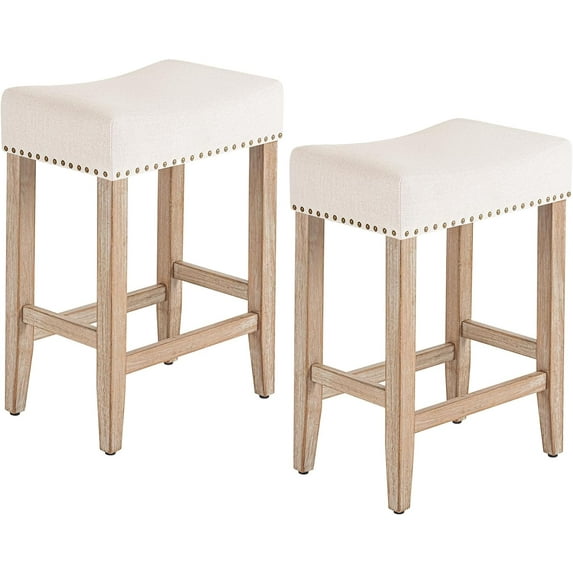 Bar Stools Set of 2, Counter Height Bar Stools,Upholstered Kitchen ...