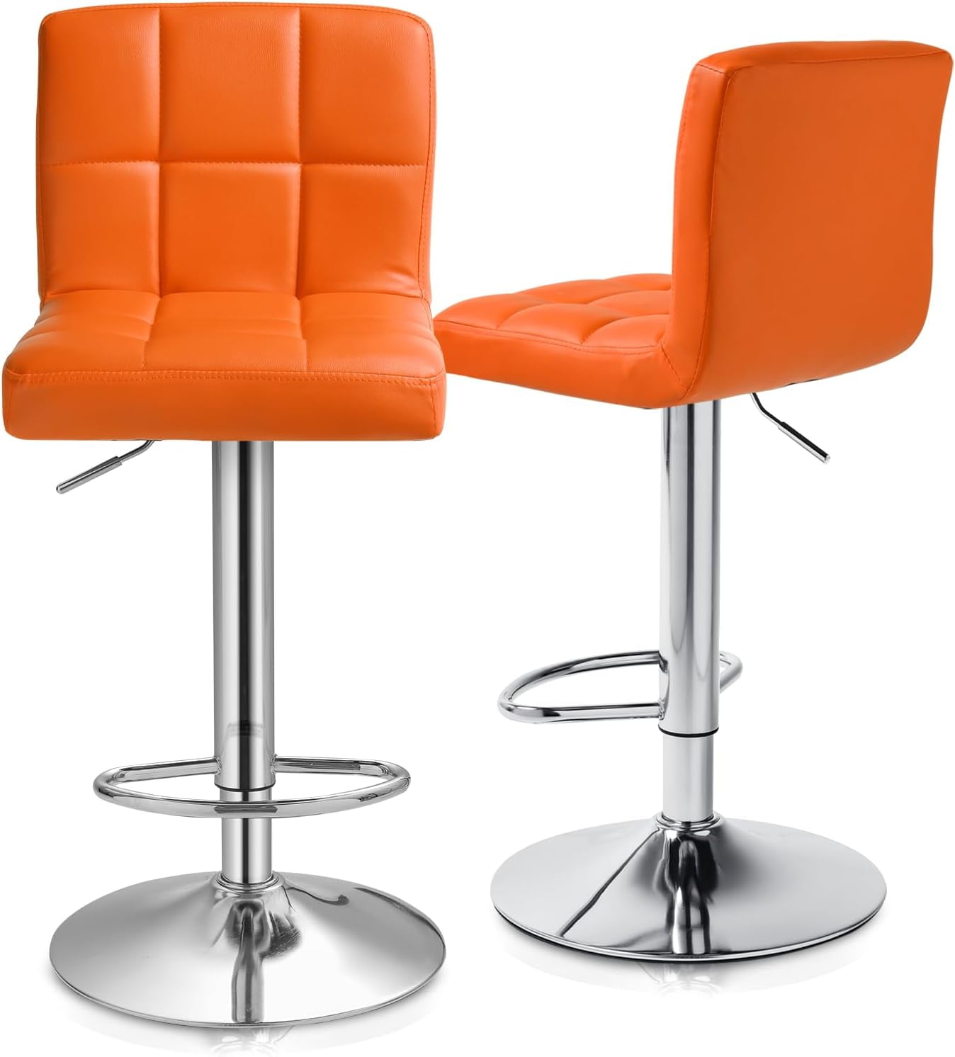 Bar Stools Set of 2 Counter Height Barstools Swivel Chairs Modern Color ...