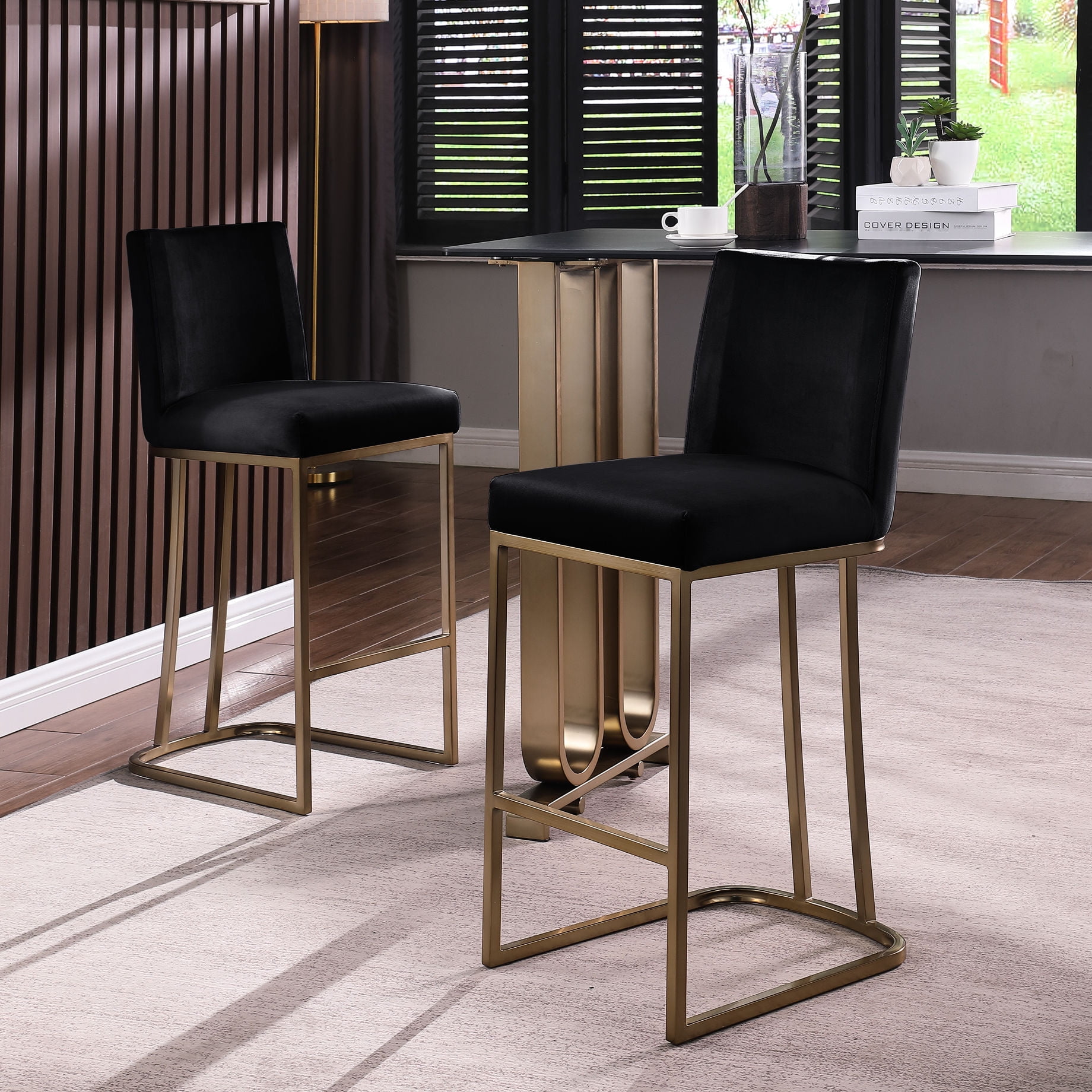 Bar Stools Set of 2 | Counter Height for Kitchen and Pub | Modern ...