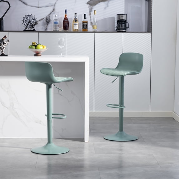 Bar Stools Set of 2 Height Adjustable Swivel Counter Height Barstools ...