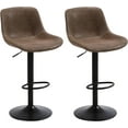 Bar Stools Set of 2, Swivel Counter Height Barstools with Back ...
