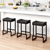 FIRAVOE, Bar Stools Set of 3, 26" PU Leather, Counter Height - Walmart.com
