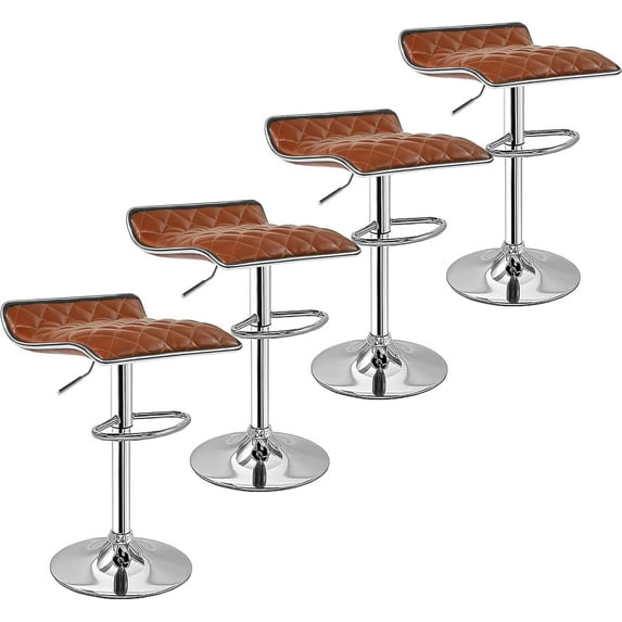Bar Stools Set of 4, Adjustable Bar Stools, Bar Height Stools for ...