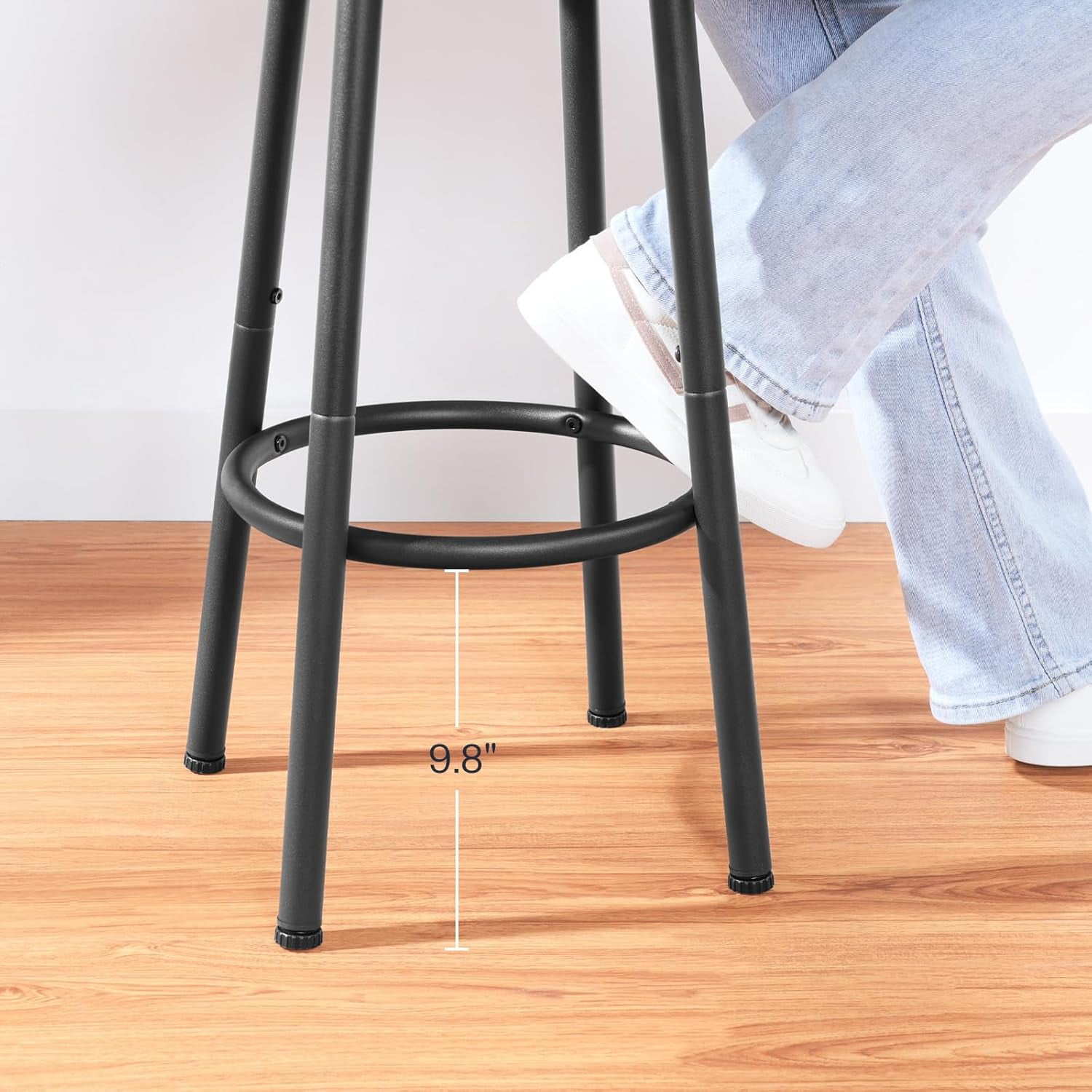 Bar Stools, Swivel Bar Stools Set of 2, 24.9" Round Bar Chairs ...