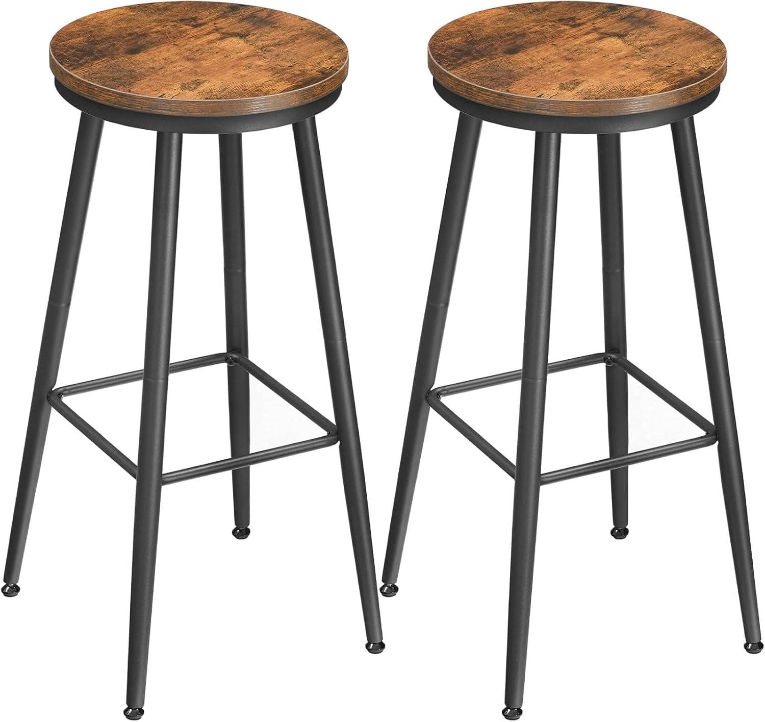 Bar Stools, Swivel Bar Stool, Set of 2 Rotating Counter Bar Chairs, 26. ...