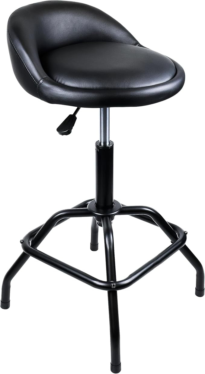 Bar Stools With Back, Rotating and Height-Adjustable, Black - Walmart.com
