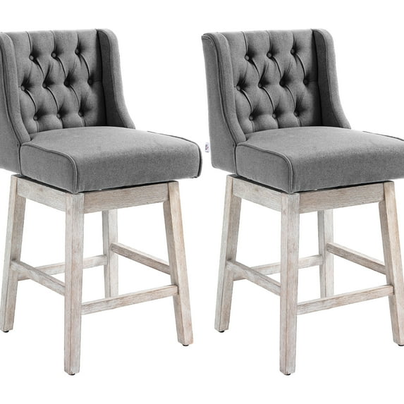 Bar Stools for Countertop | 180 Rotation for Convenience | Rubberwood ...