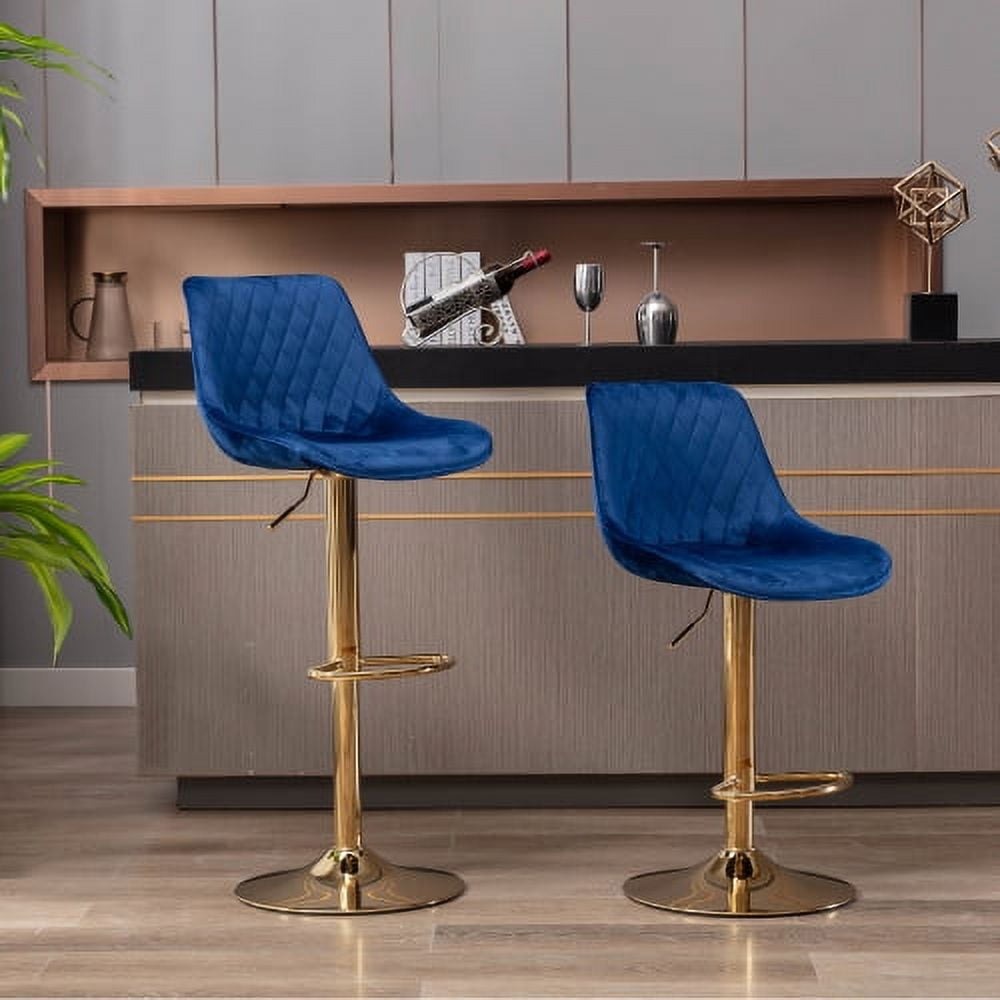 Bar Stools with Footrest and Base Swivel Height Adjustable Mechanical ...