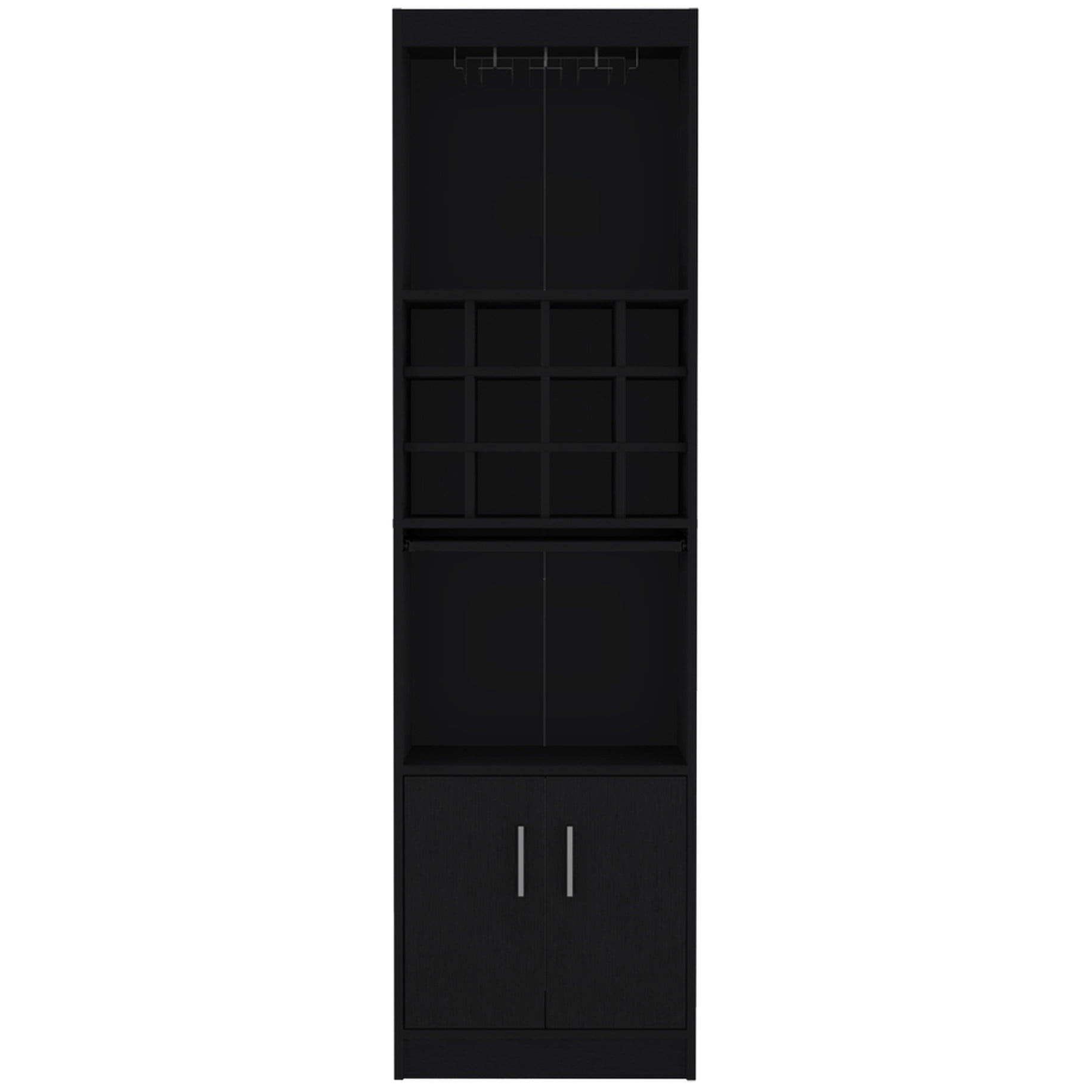 Bar Storage in Living Room | Upper Shelf with Built - in Wine Rack ...