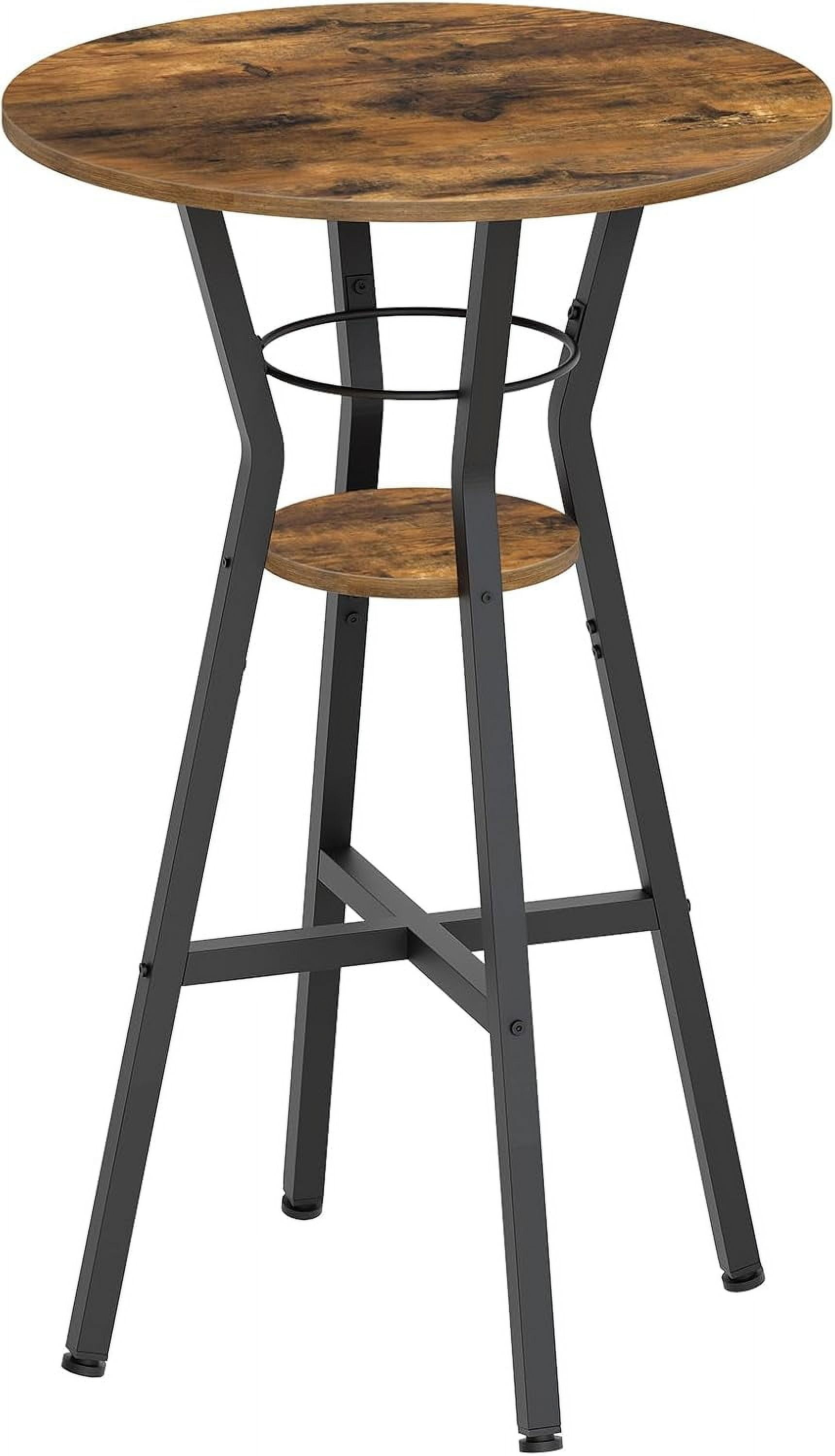 Bar Table, 2-Tier Round High Top Pub Counter Height Tables, Bistro for ...