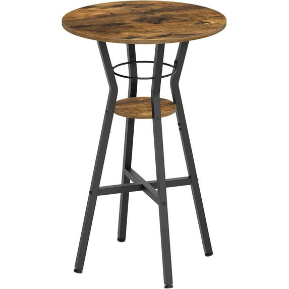 Bar Table, 2-Tier Round High Top Pub Counter Height Tables, Bistro for ...