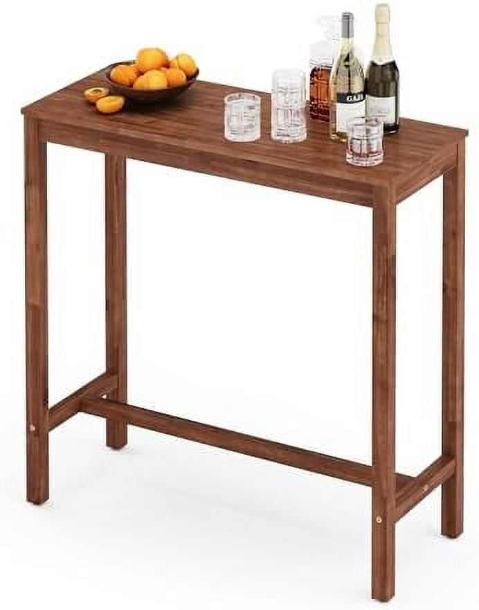 Bar Table, 38 inch Counter Bar Height Pub Table, Rectangular Acacia ...