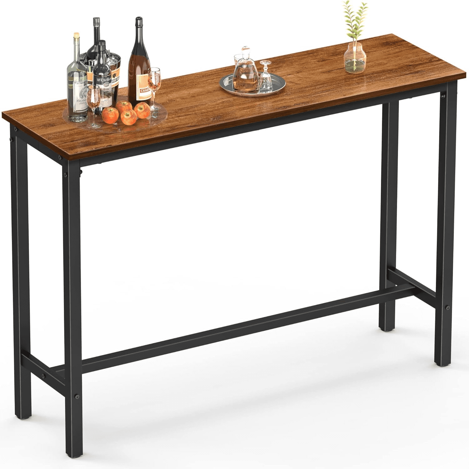 Bar Table 47" Pub Table High Top Table Rectangular Bar Height Table for ...