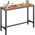 Bar Table, 47" Pub High Top Table Rectangular Bar Height Table Sofa ...