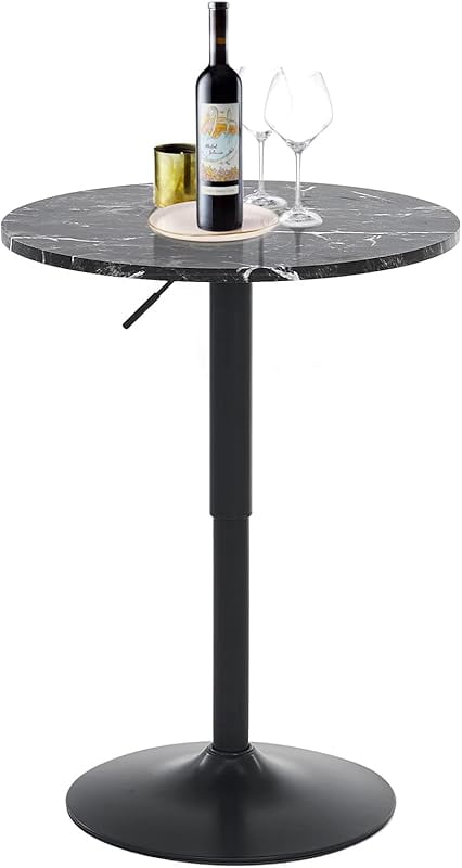 Bar Table, Adjustable Height Bar Table, Modern Cocktail Bar Table with ...