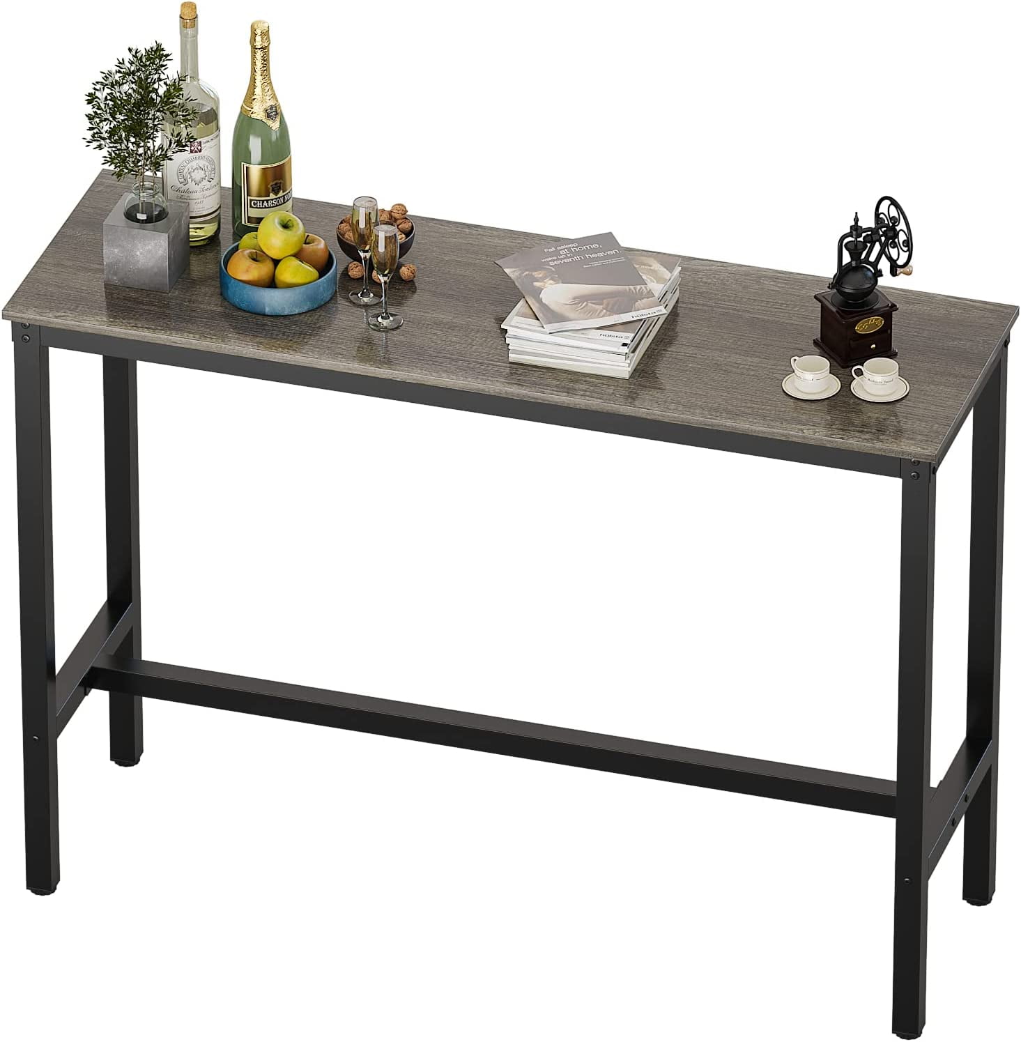 Bar Table, Bar Height Pub Table, Counter Height Table with Sturdy Metal ...