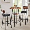 Recaceik 3 Piece Pub Table Sets, 23.6” Square Faux Marble Bar Tables ...