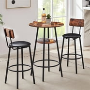 Recaceik 3 Piece Pub Table Sets, 23.6” Square Faux Marble Bar Tables ...