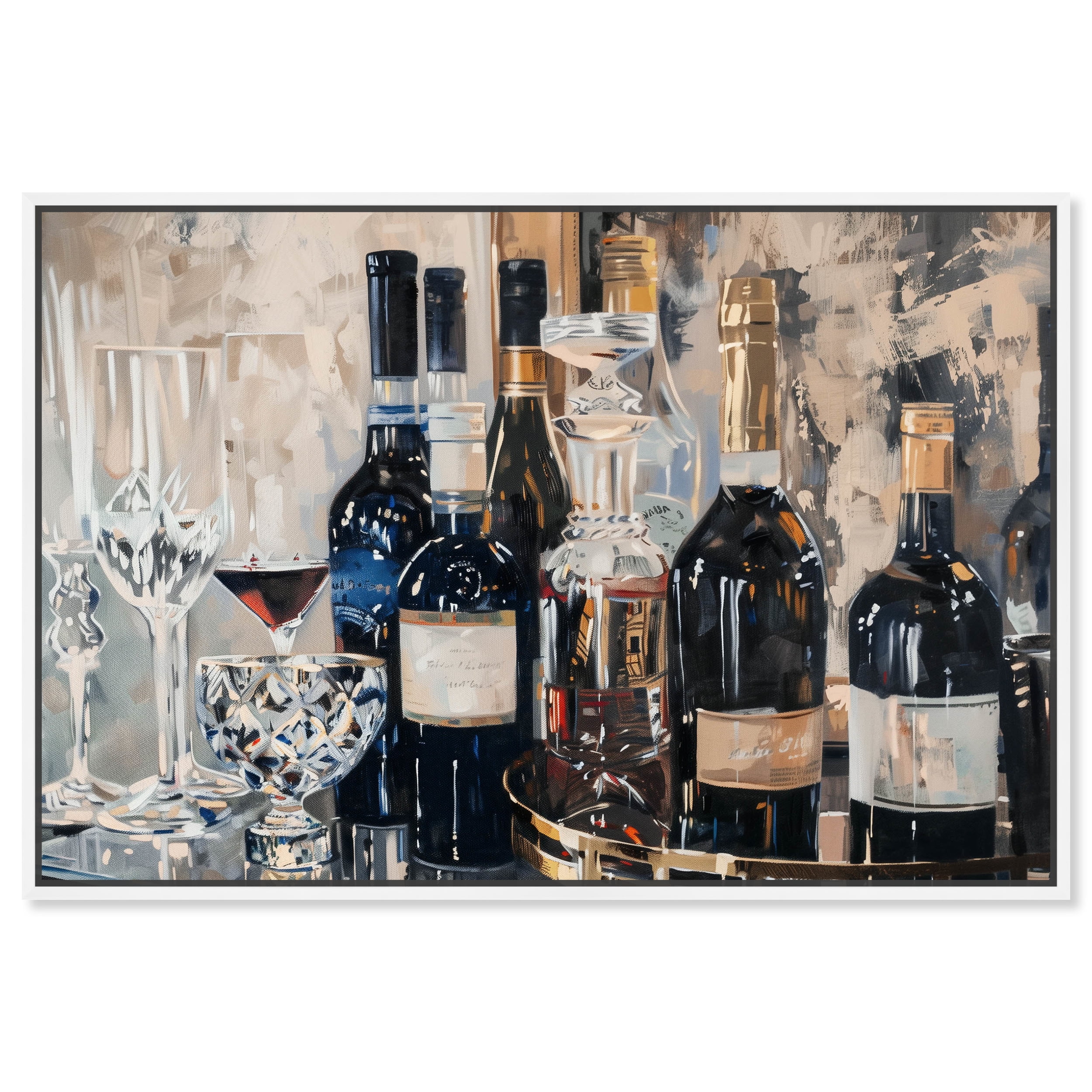Bar Table Classics Bar Cart Man Cave Canvas Wall Art by Notoriart ...
