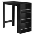 Bar Table Counter Height with Storage Shelves - Kitchen Dining Room ...