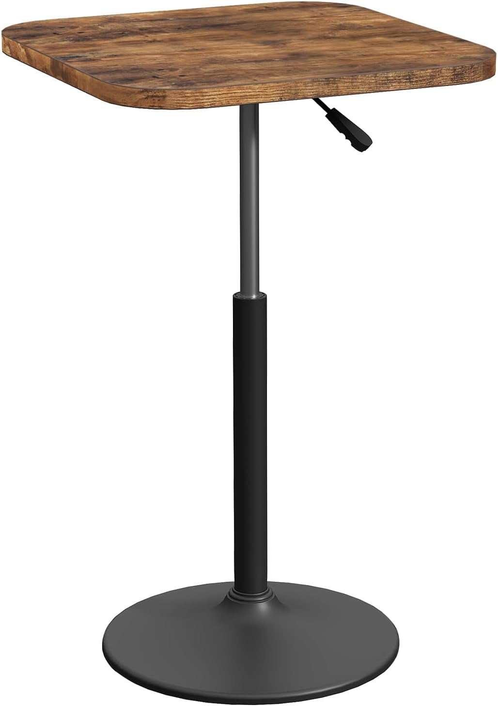 Bar Table, Height-Adjustable Pub Table 26.8-36.2 Inches, Cocktail Table ...