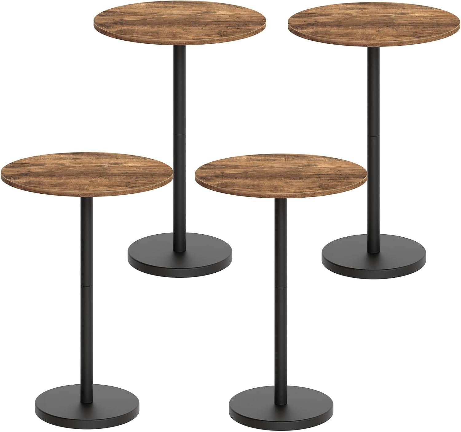 Bar Table, Round Bar Table Set of 4, Counter Height Table, Pub Cocktail ...