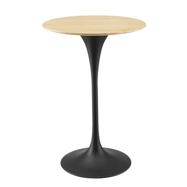 Modrest Weiss - Mid-Century Modern Walnut Round Bar Table - Walmart.com