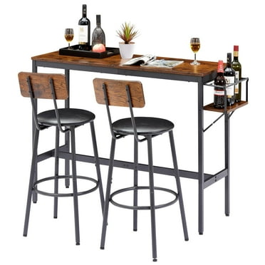 Free Shipping! Hommoo Pub Table and Chairs Set of 2, 3 Pcs Dining Table ...