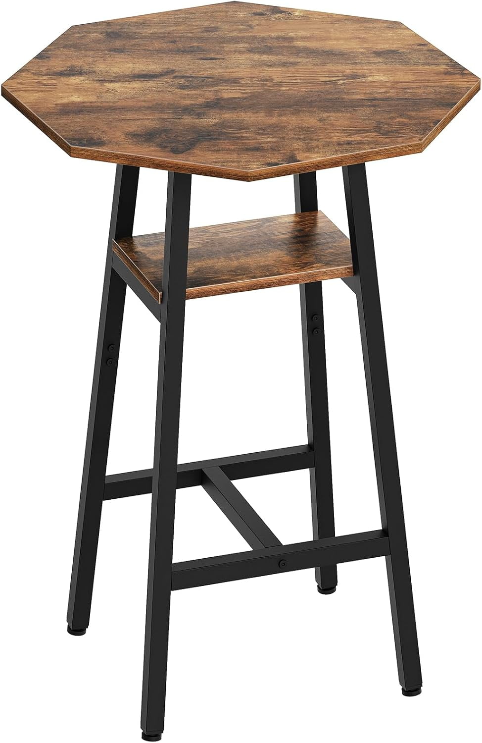 Bar Table, Small Pub Table, Octagonal Counter Height Cocktail Table ...