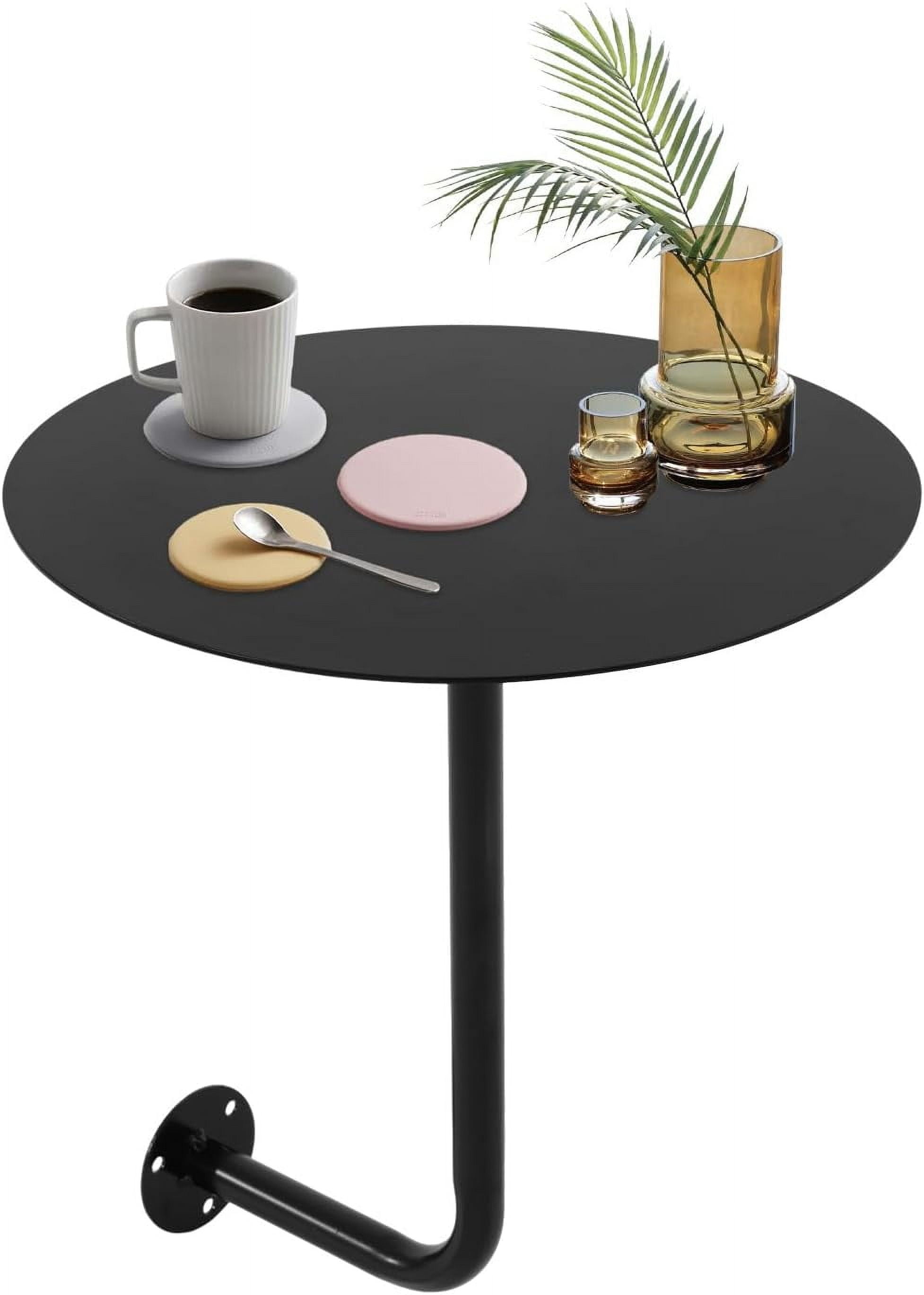 Bar Table Wall Mounted Coffee Table Black Pub Table Round Table Iron ...