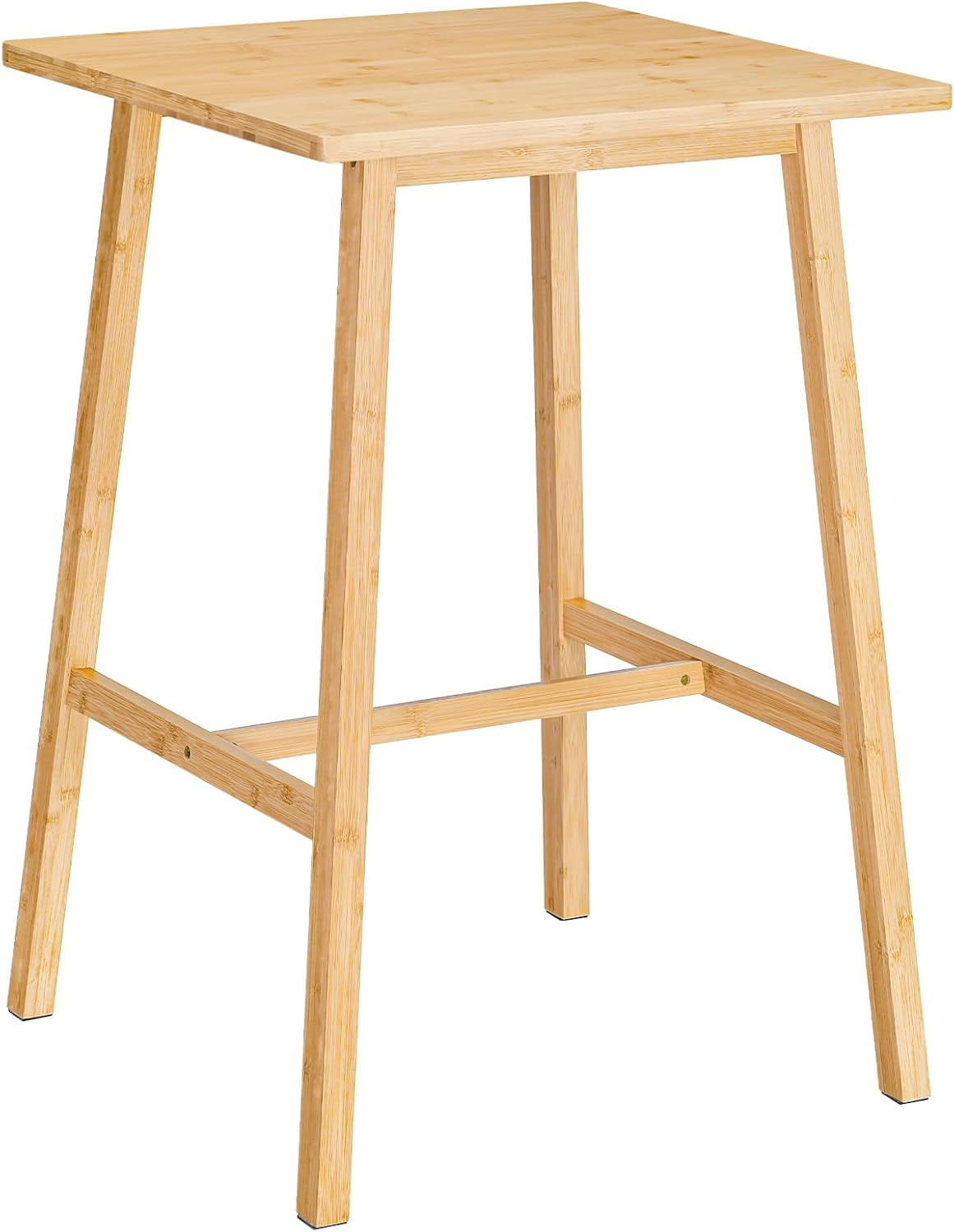 Bar Table, Wooden Counter Bar Height Table, Bamboo High Top Pub Table for Small Space, with ...
