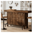 Bar Table with Storage, 47" Modern Kitchen Island Table, Home Bar ...