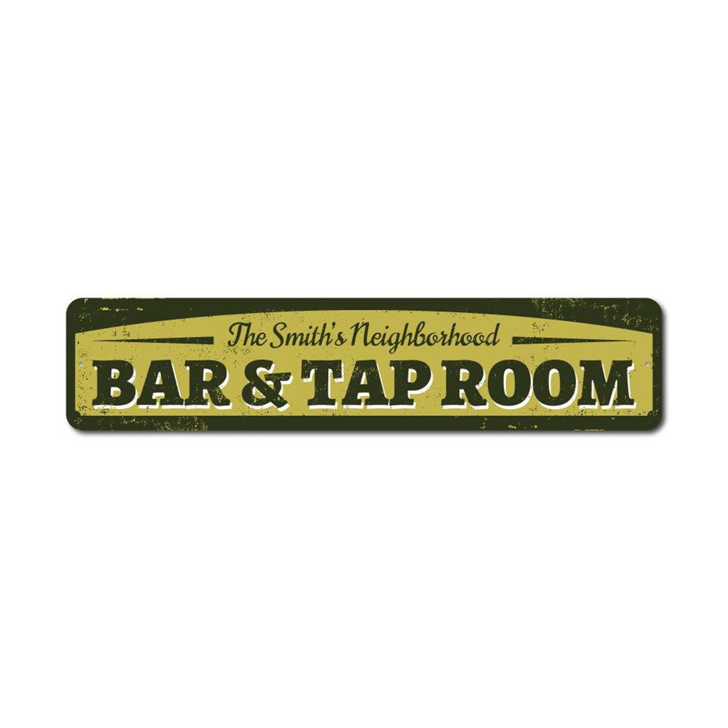 Bar & Tap Room Sign, Neighborhood Bar Sign, Custom Family Bar Sign, Bar ...