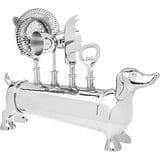 Bar Tool Set with Stand - Dachshund Bartender Mixology Kit - 5 pc Set ...