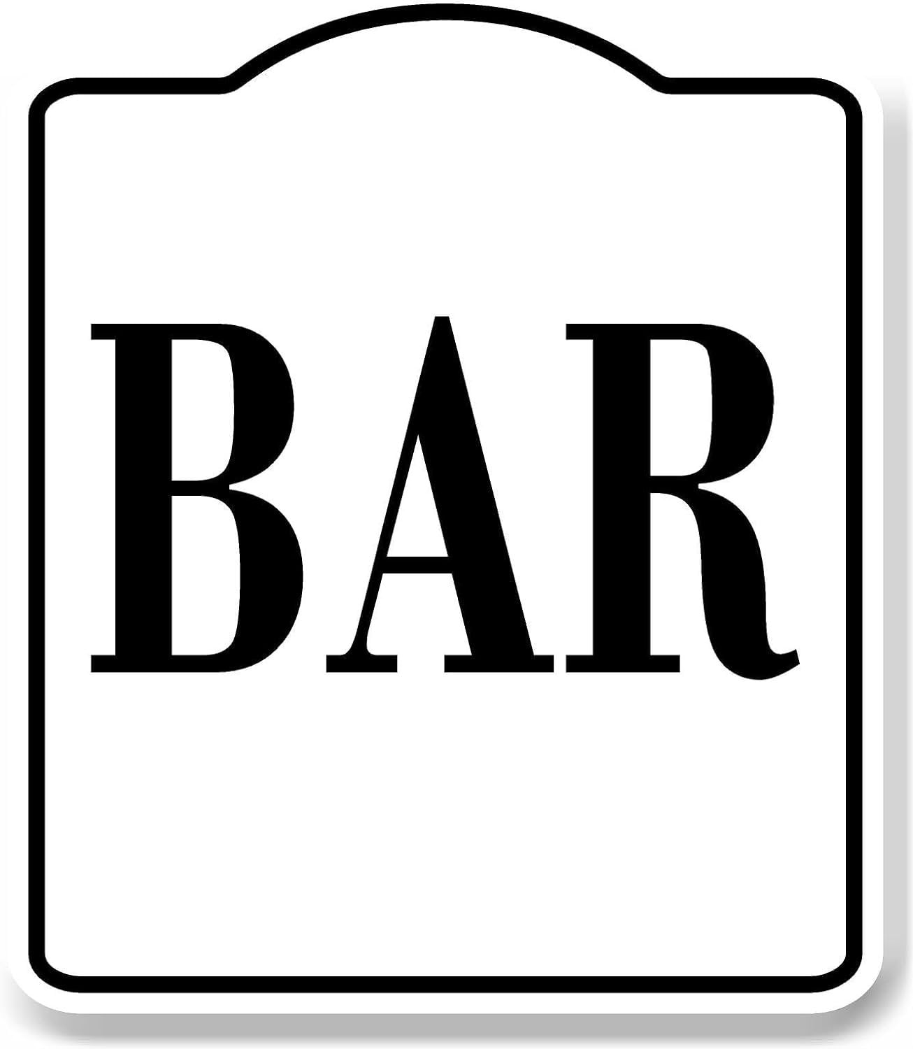 Bar WB Aluminum Composite Sign 8.5''x10'' - Walmart.com