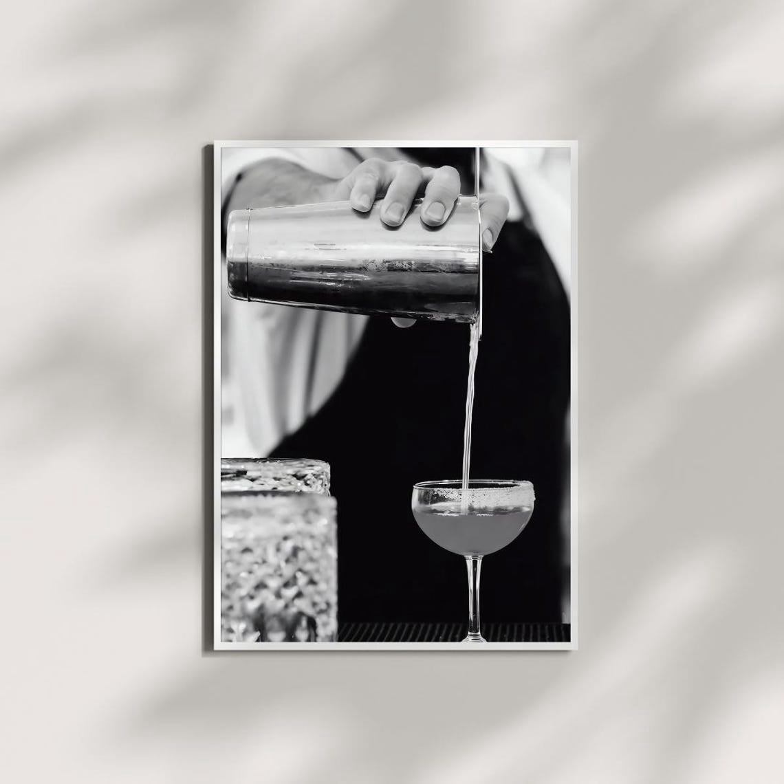 Bar Wall Art Pub Typography Black and White Vintage Photography ...