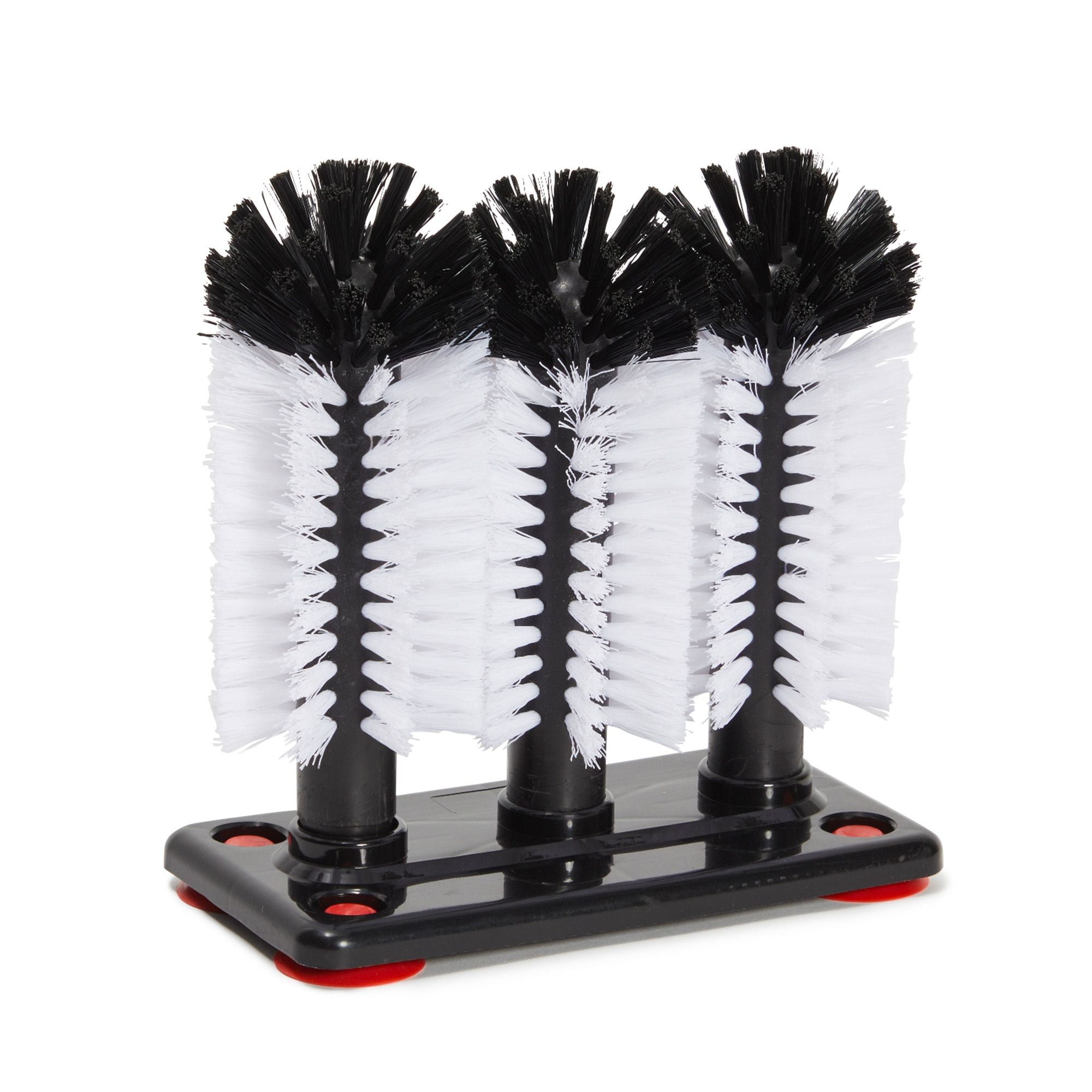 Bar Wine Glass Scrubber for Sink - 3 Head Bottle Cleaning Brush with ...