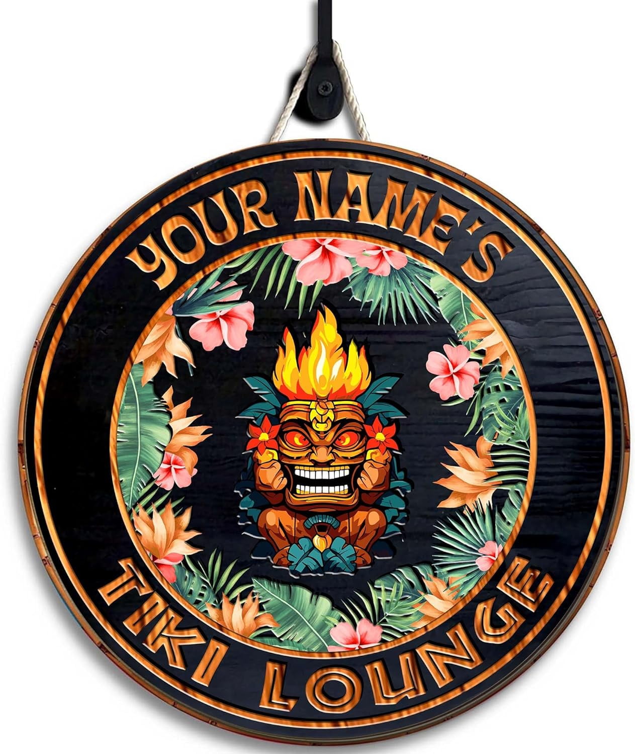 Bar Wooden Sign (Not Carved or Neon) Wall Art Plaque, Tropical Nautical ...