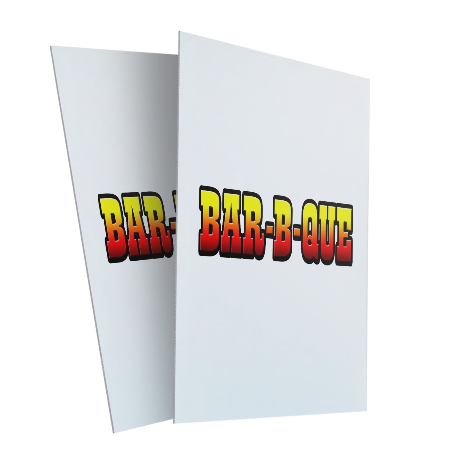 Bar-b-que (2-PACK) 24" x 36" Plastic Signs | Sign Insert 4mm Corrugated ...