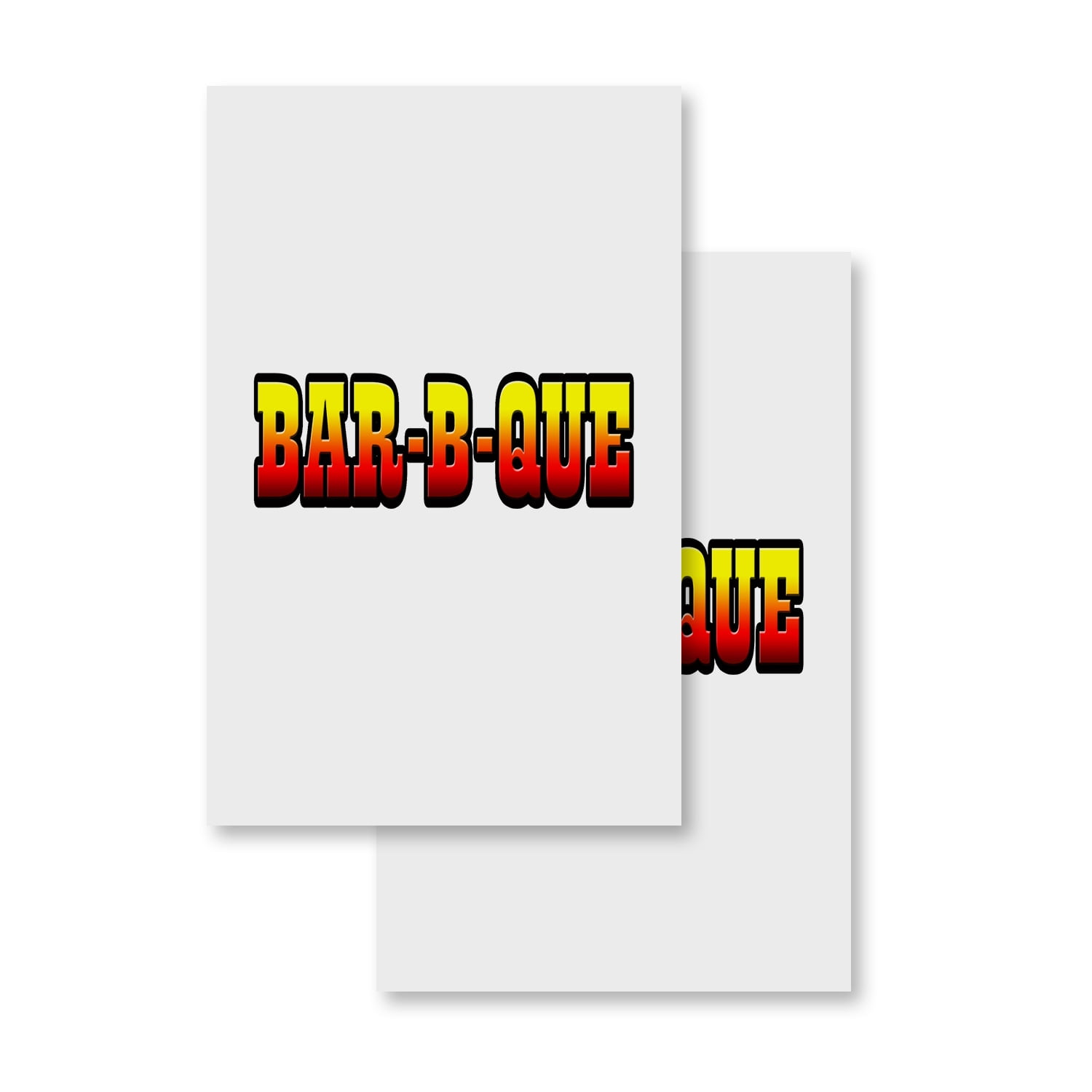 Bar-b-que (2-PACK) 24" x 36" Vinyl Decals | Sign Insert Peel & Stick ...