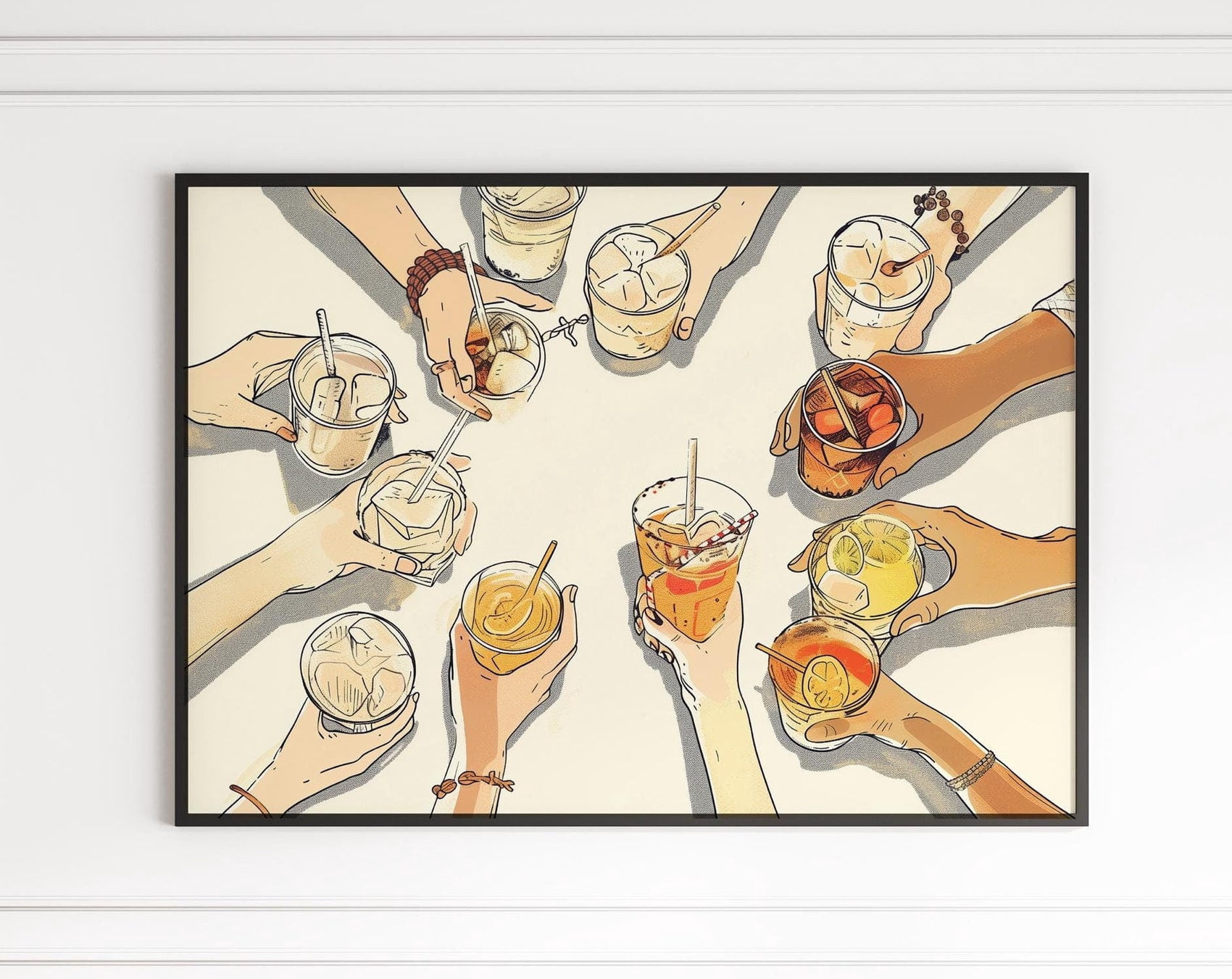 Bar cart print, Cheers poster, Bar cart wall art decor, Retro Kitchen ...