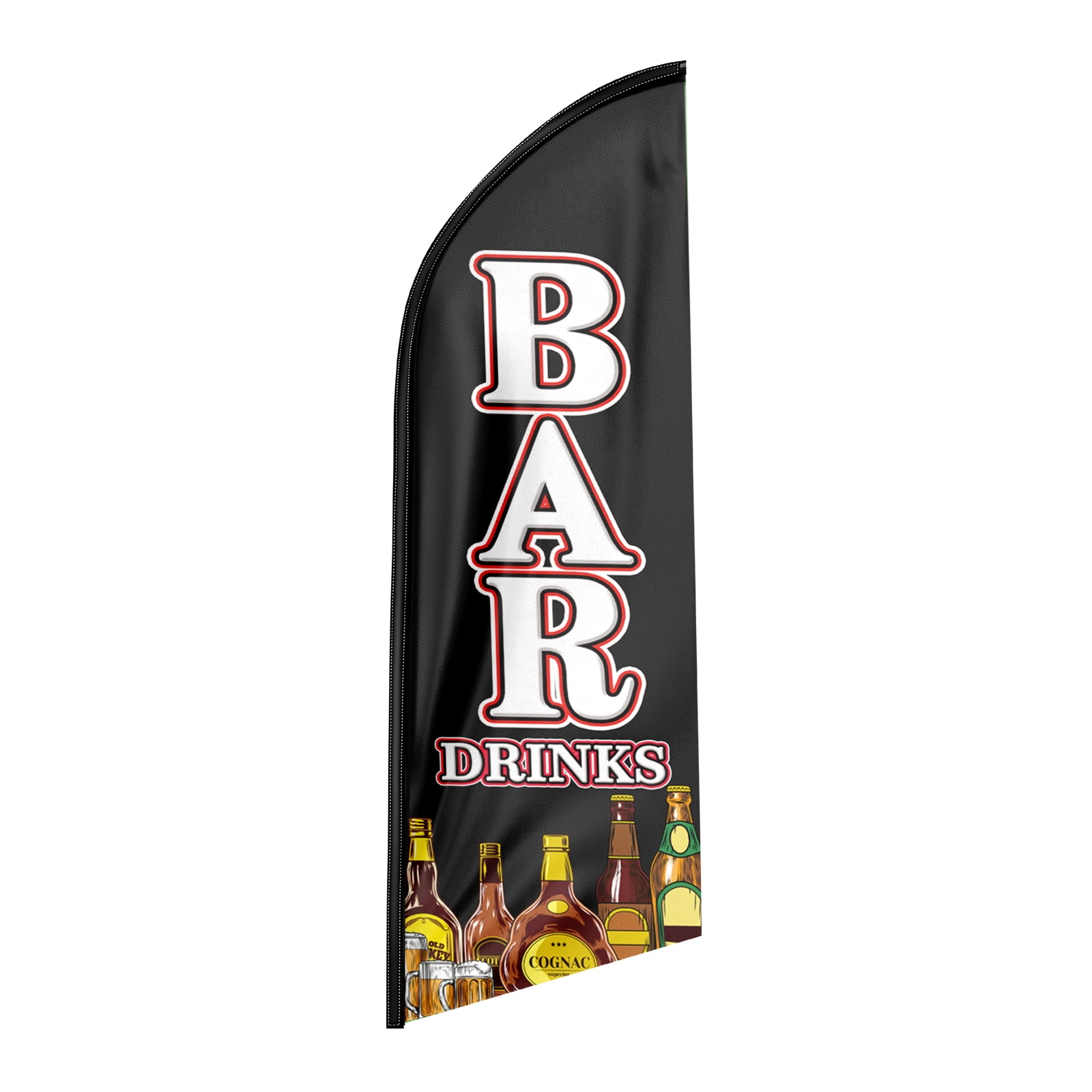 Bar drinks Sign Feather Flag,8FT Bar drinks outdoor advertising flag ...