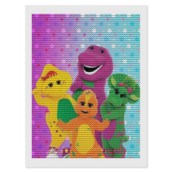 Bar-ney And Friends Picture Paintings Canvas Diamond Art Prints Wall ...