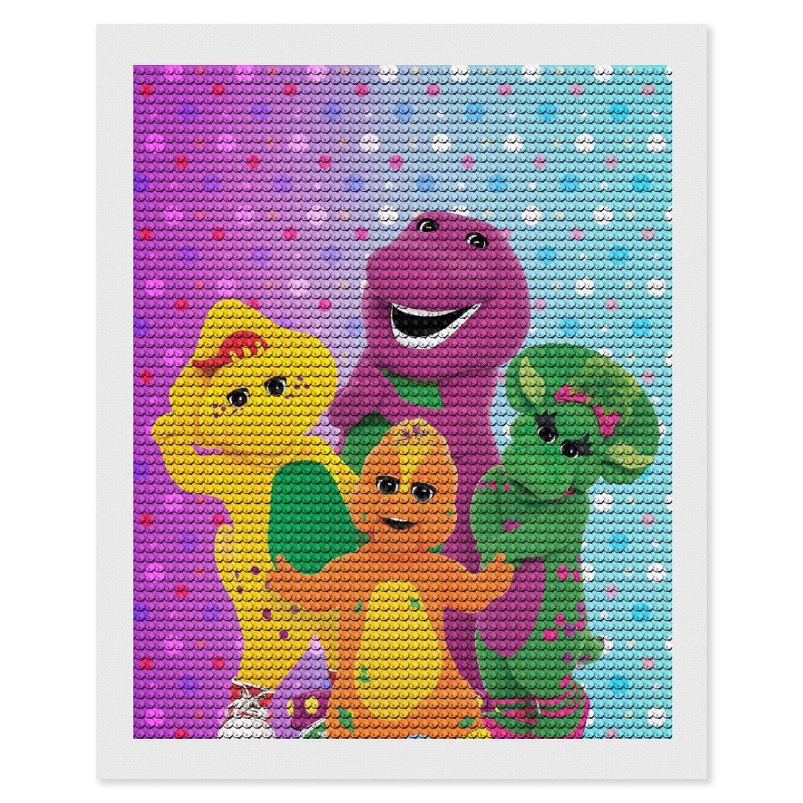 Bar-ney And Friends Picture Paintings Canvas Diamond Art Prints Wall Hang Decoration Home Game ...