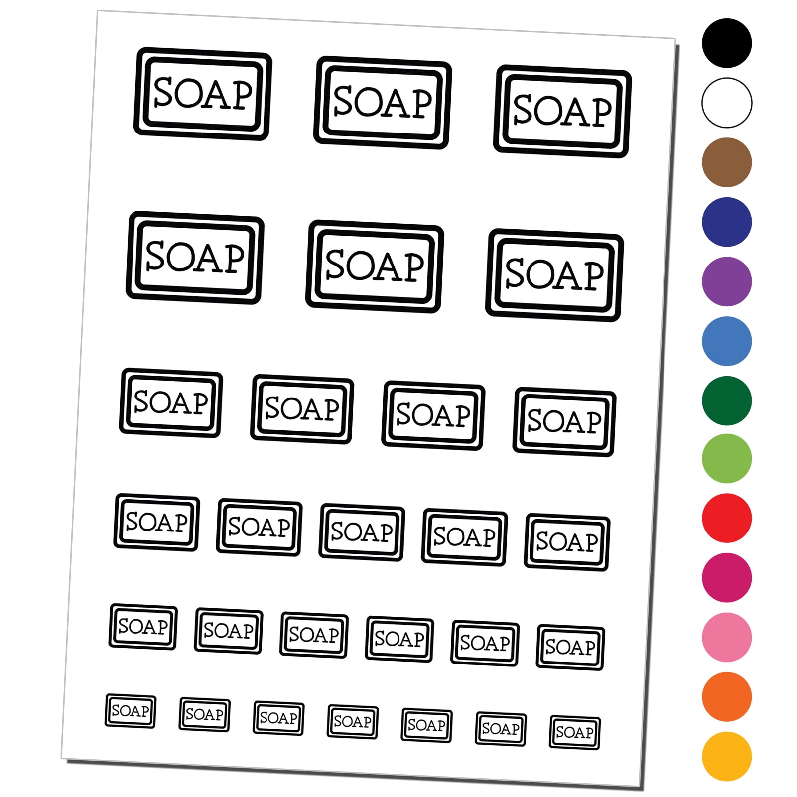 Bar of Soap Clean Wash Icon Water Resistant Temporary Tattoo Set Fake ...